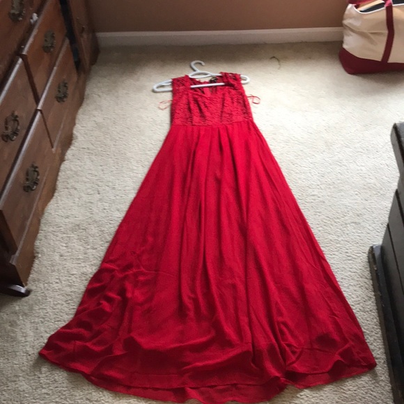 Miusol | Dresses | Fire Engine Red Maxi Prom Dress | Poshmark
